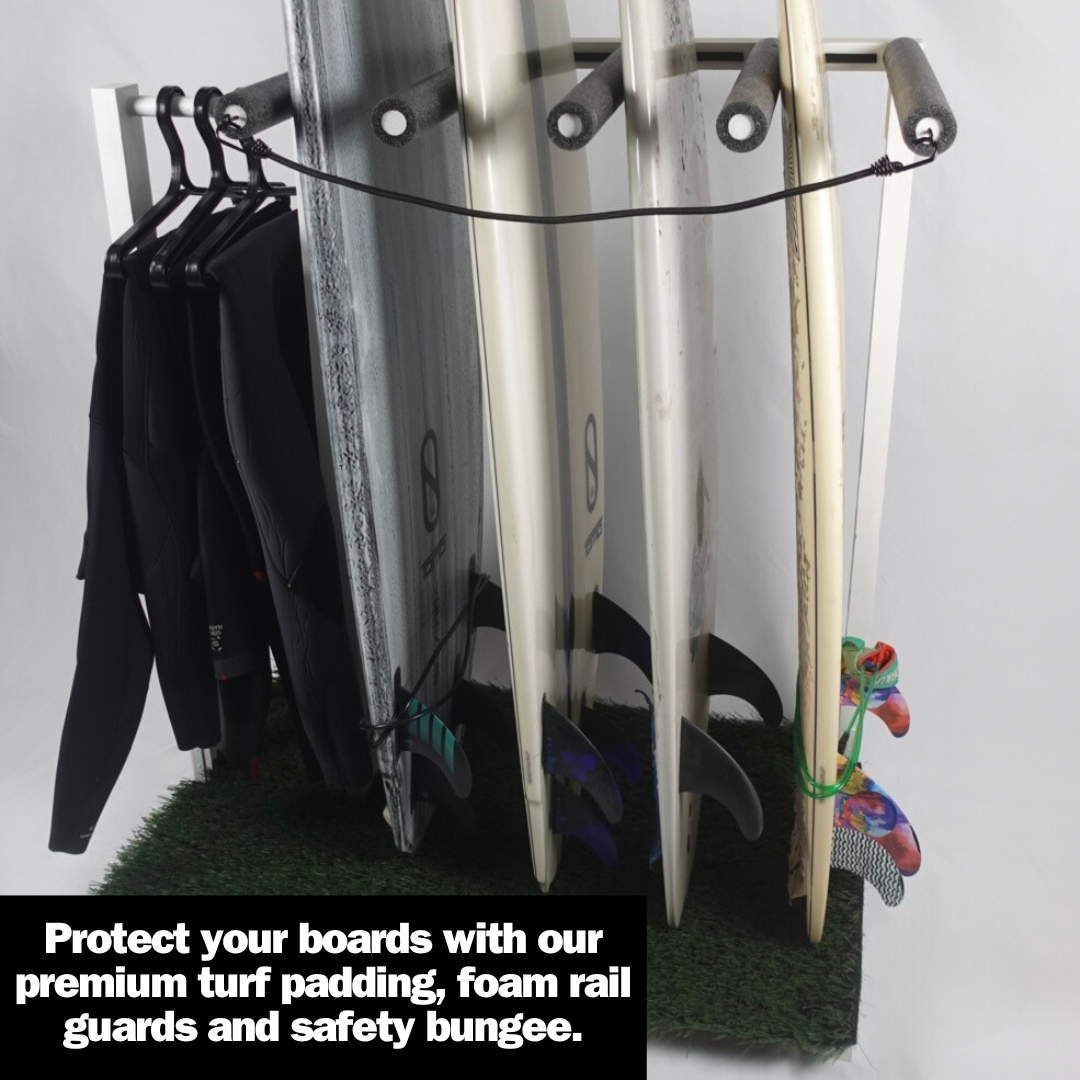 4 Board - Vertical Freestanding Surfboard and Wetsuit Rack – Socal Surf ...