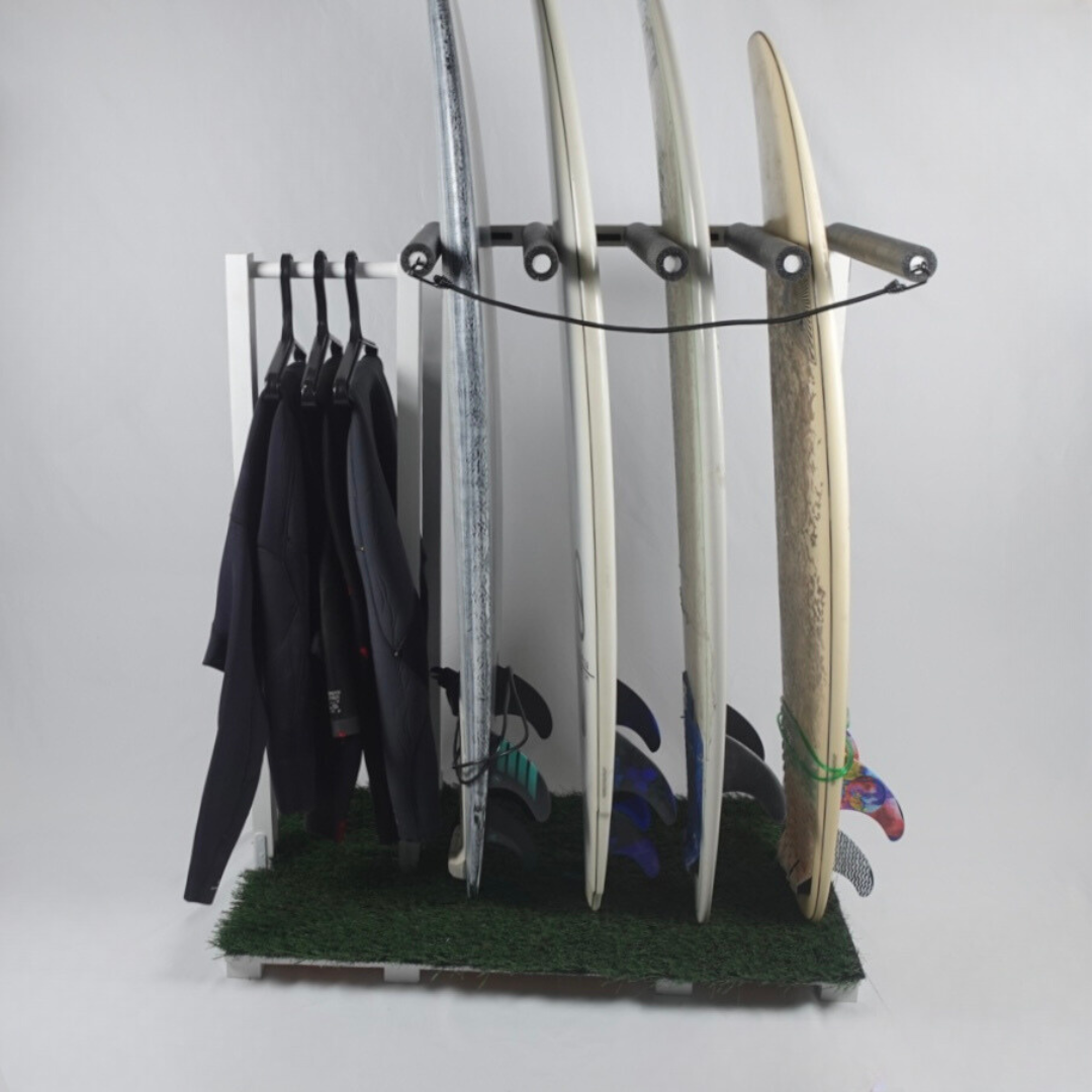 4 Board - Vertical Freestanding Surfboard and Wetsuit Rack – Socal Surf ...